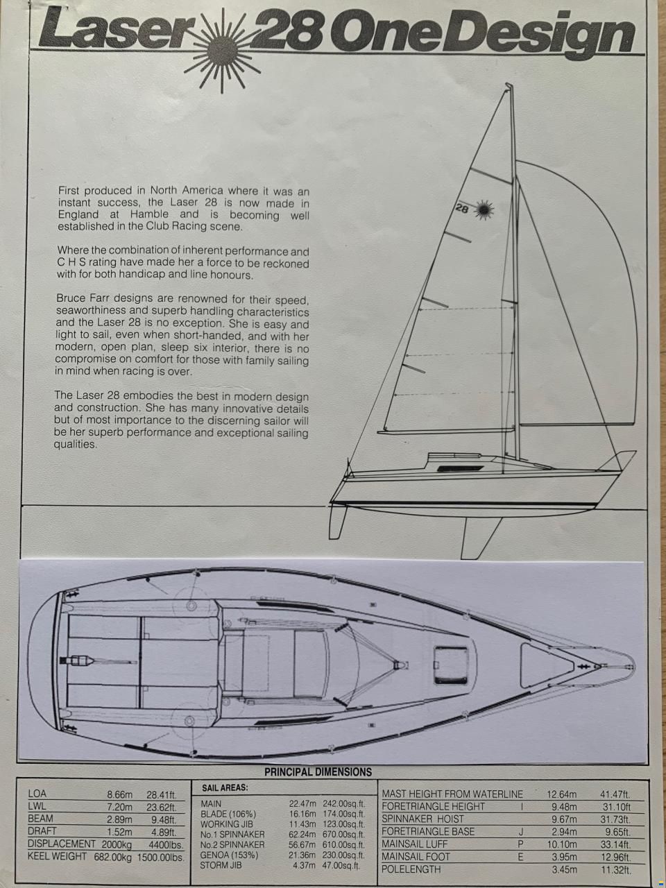 1987 Laser 28, 16 250 CHF