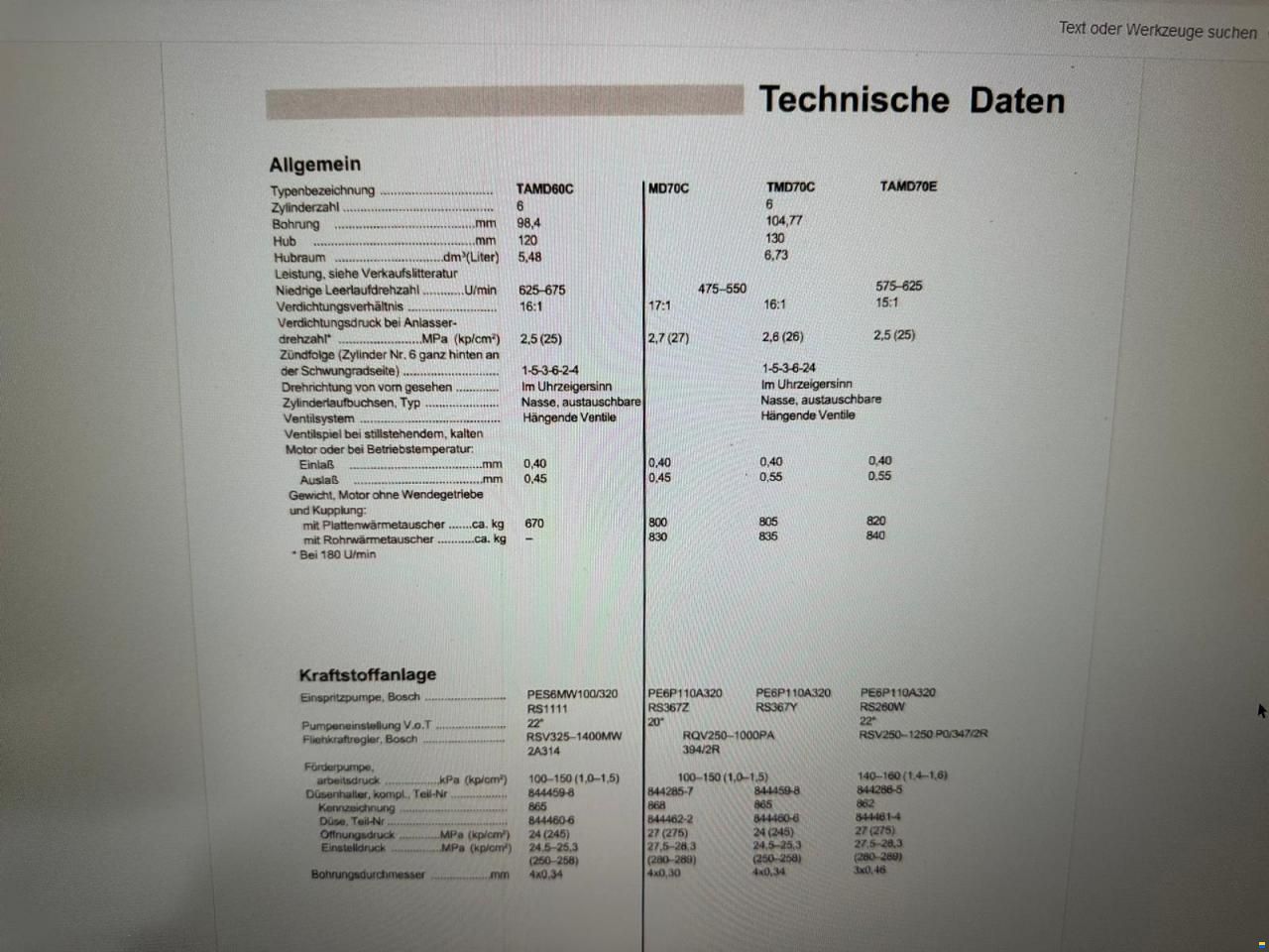 Volvo Penta TAM D70C, EUR 7.900,-